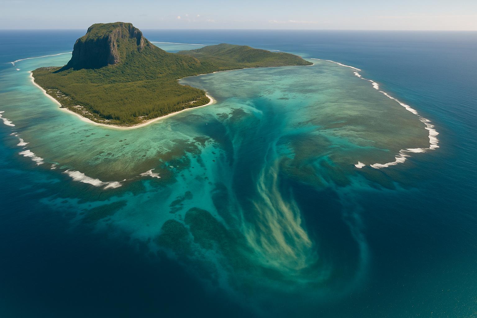 Underwater waterfall in Mauritius - My Mauritius Guide